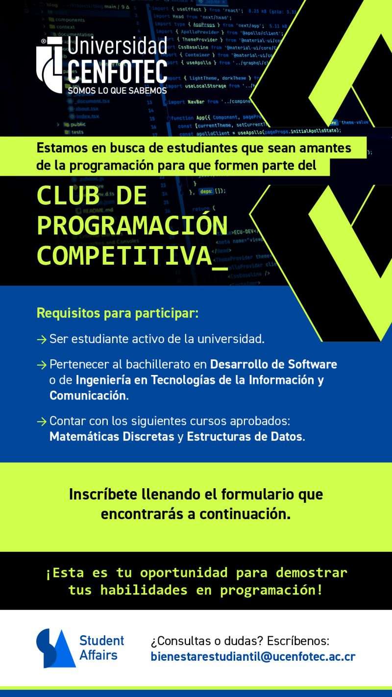 Club de Programación Competitiva - Universidad CENFOTEC